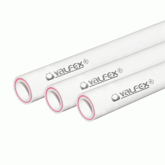 Труба ППР Valfex, стекловолокно, 63х6,8 мм, PN20 SDR 7.4, белая, 4 м, 10105063 , 00106587 ...